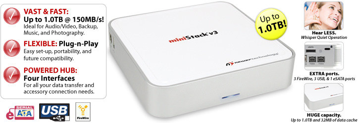 MiniStack V3 External Hard Drive Hub Storage Solution